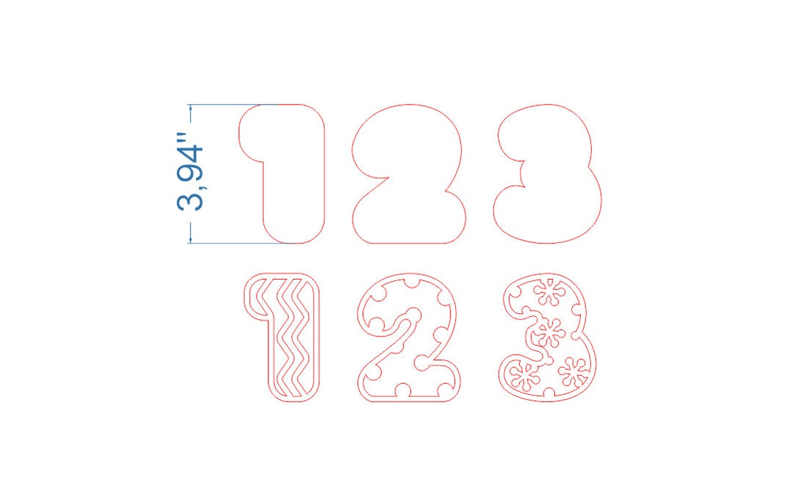 Christmas Alphabet Numbers SVG Bundle Laser Cut File for - Etsy