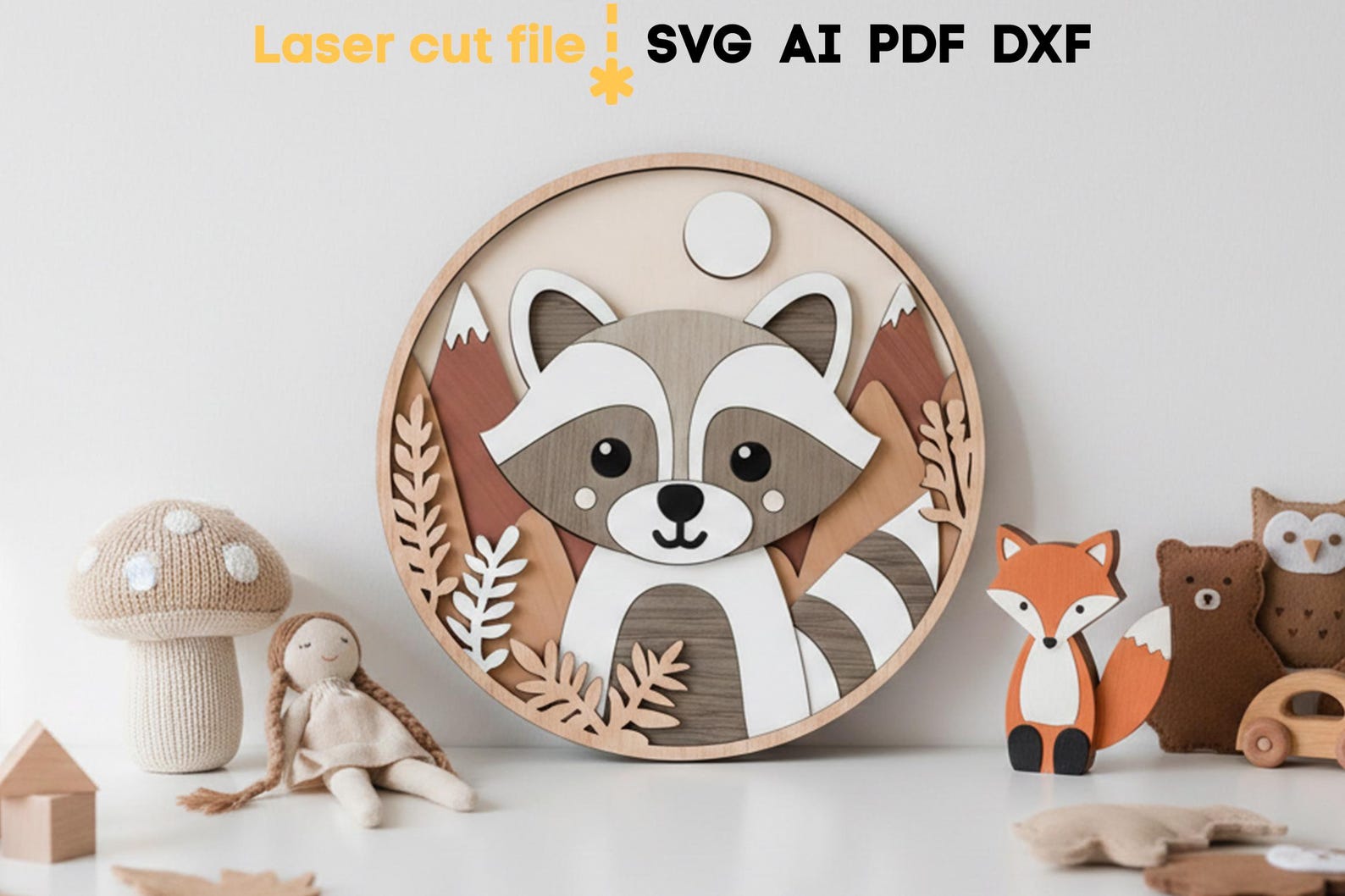 Animals Birth Announcement SVG Bundle. Laser Cut File for Glowforge ...