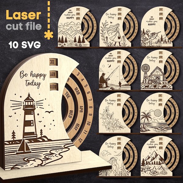 Cnc Vector Files for Perpetual Calendar - Etsy