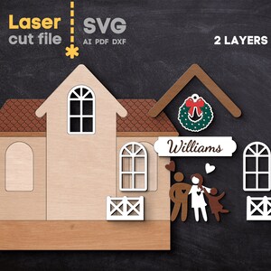 Family Key Holder SVG Bundle. Laser Cut File for Glowforge, Key Hanger ...