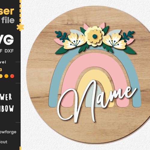 Baby Name Sign SVG Bundle. Laser Cut File for Glowforge Set - Etsy