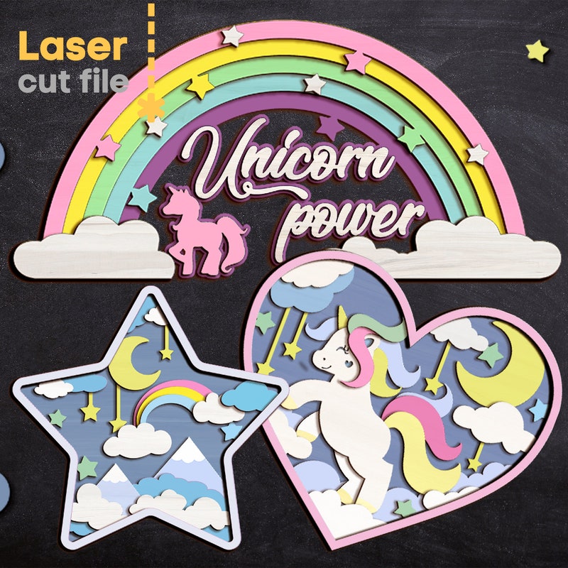 Unicorn Rainbow Svg - Etsy