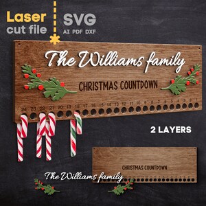 Merry Christmas SVG Bundle. Laser Cut File for Glowforge, Christmas ...