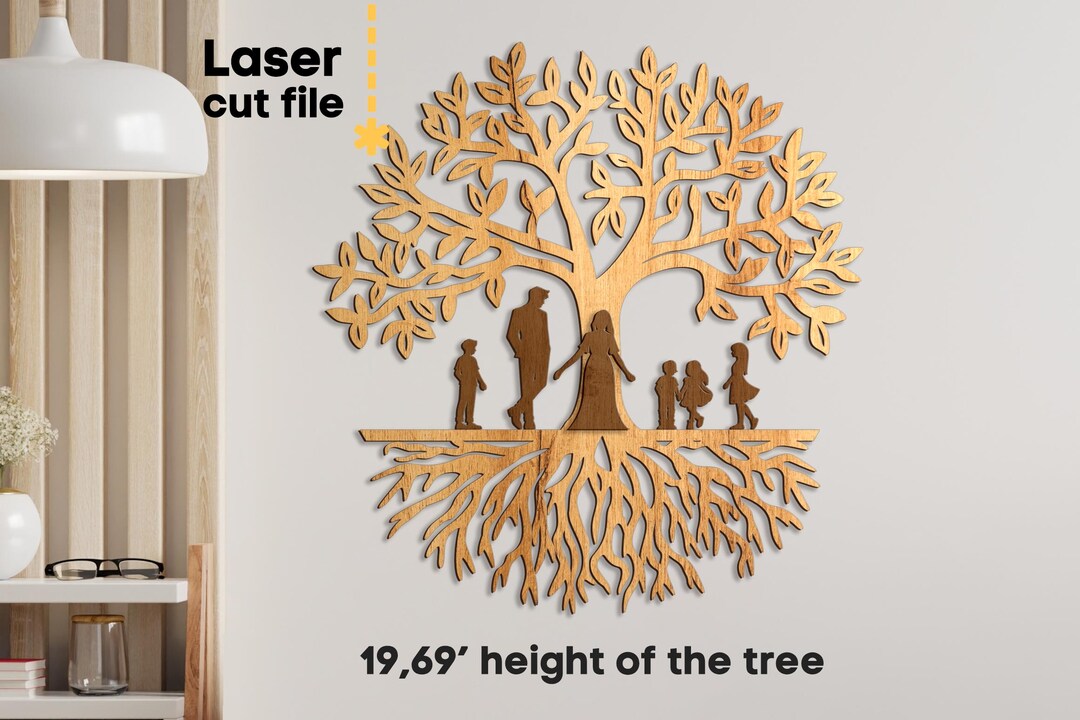 Family Tree SVG. Laser Cut File for Glowforge, Mother's Day Gift Father ...