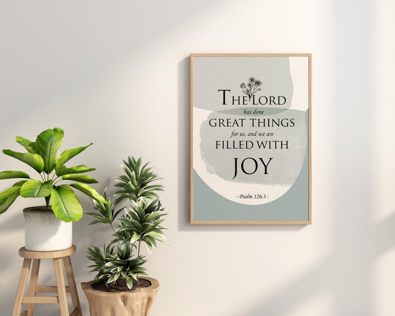 Psalm 126:3 Artwork the Lord Has Done Great Things Bible - Etsy