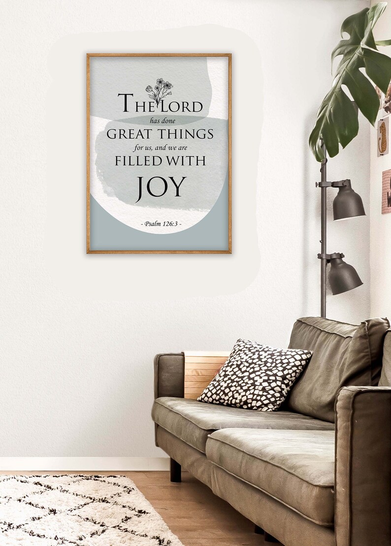 Psalm 126:3 Artwork, the Lord Has Done Great Things, Bible Home Decór ...
