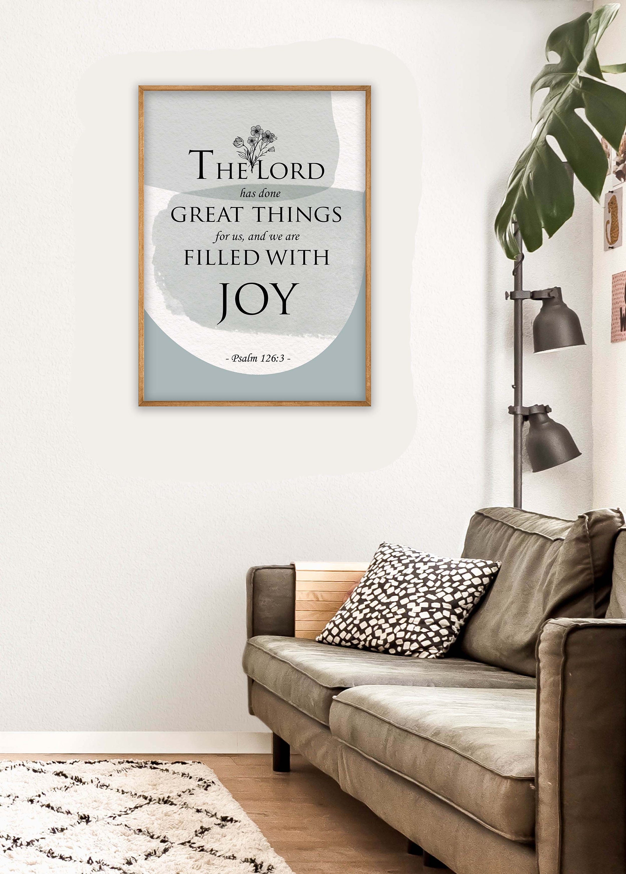 Psalm 126:3 Artwork, the Lord Has Done Great Things, Bible Home Decór ...