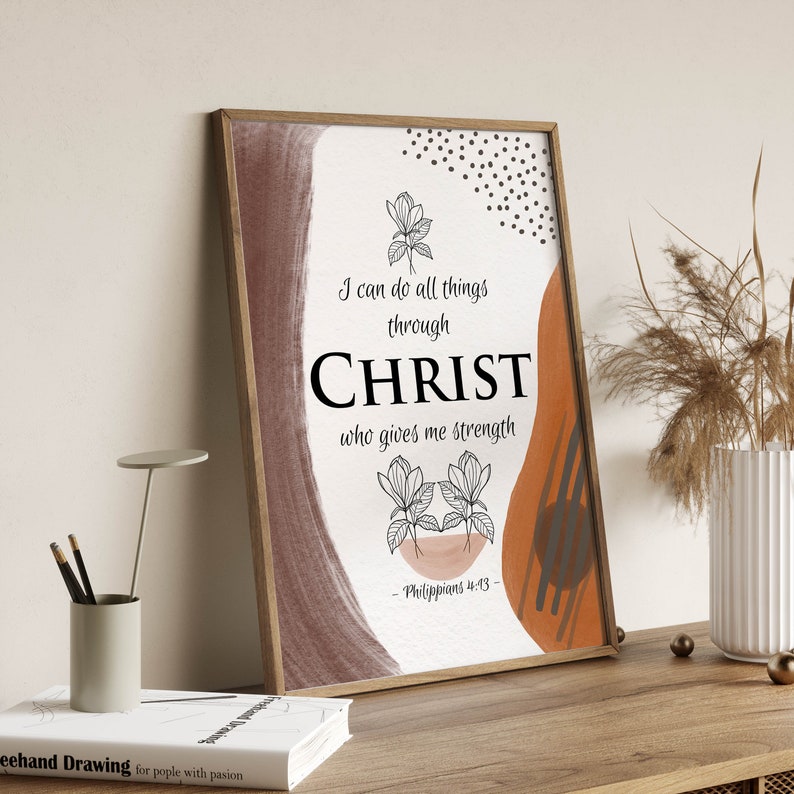 Philippians 4:13 Art, I Can Do All Things Through Christ, Scripture ...