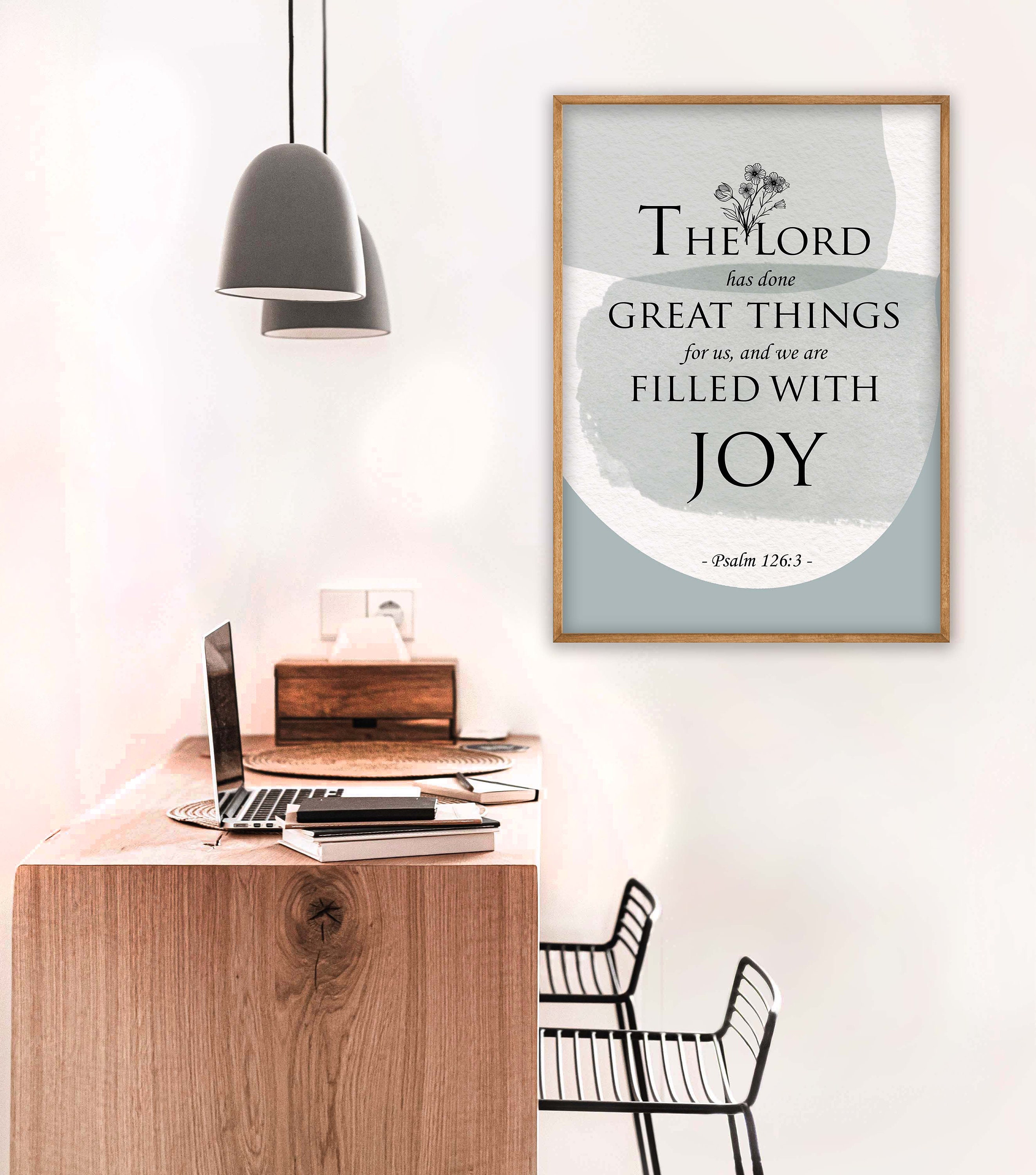 Psalm 126:3 Artwork, the Lord Has Done Great Things, Bible Home Decór ...