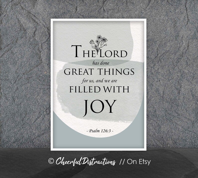 Psalm 126:3 Artwork, the Lord Has Done Great Things, Bible Home Decór ...