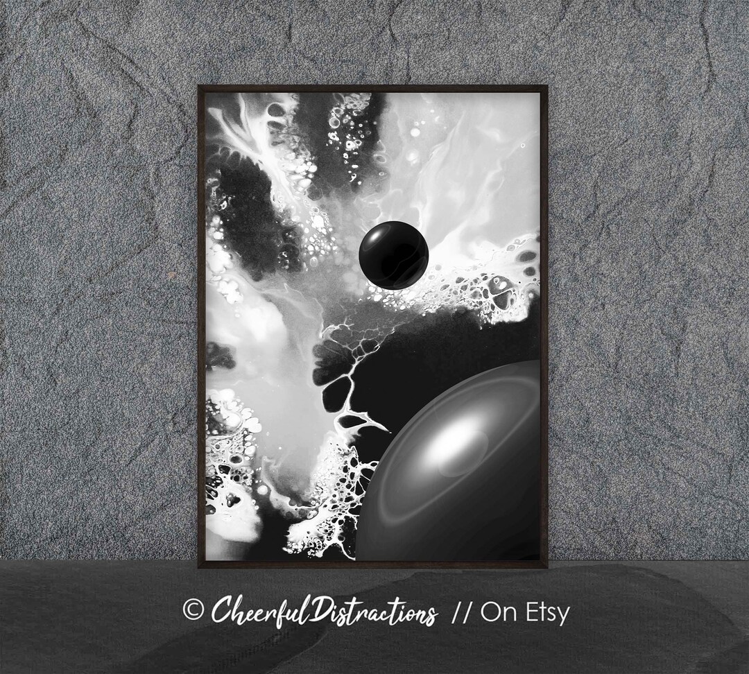 Modern Space Art, Astronomy Poster, Cosmic Space Science Instant ...