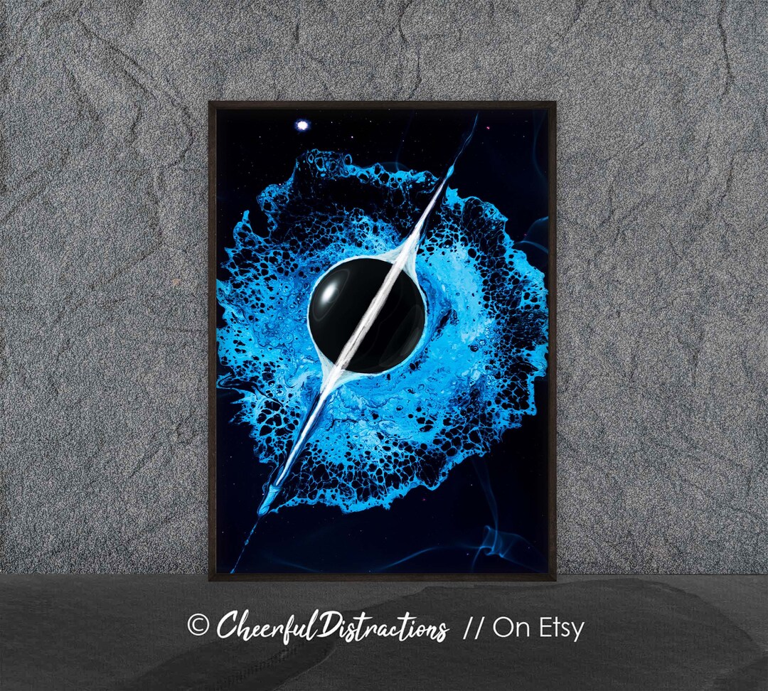 Space Art, Black Hole 2, Astronomy Poster, Cosmic Space Science Instant ...
