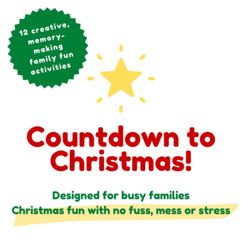 Christmas Family Activity Countdown: Printable Games (digital Download ...