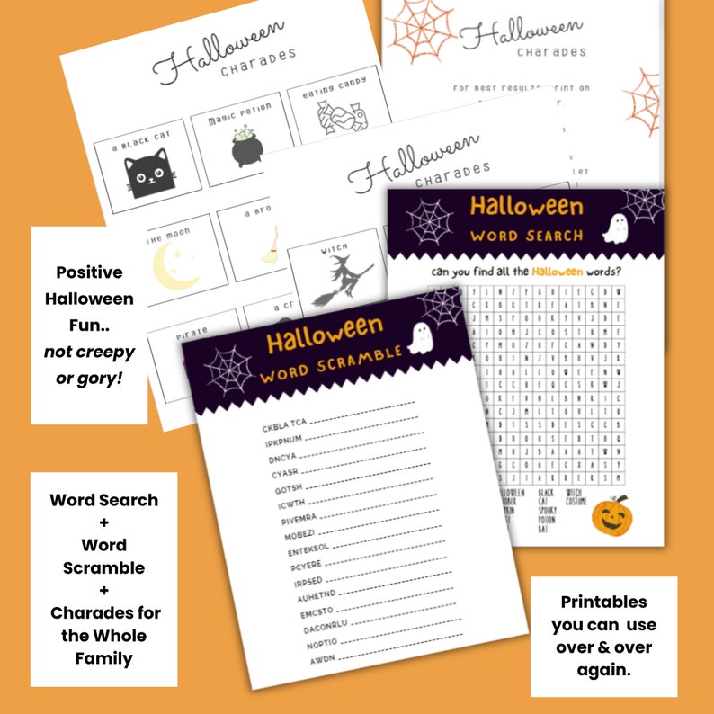 Halloween Activities for Kids Halloween Games Halloween Charades ...