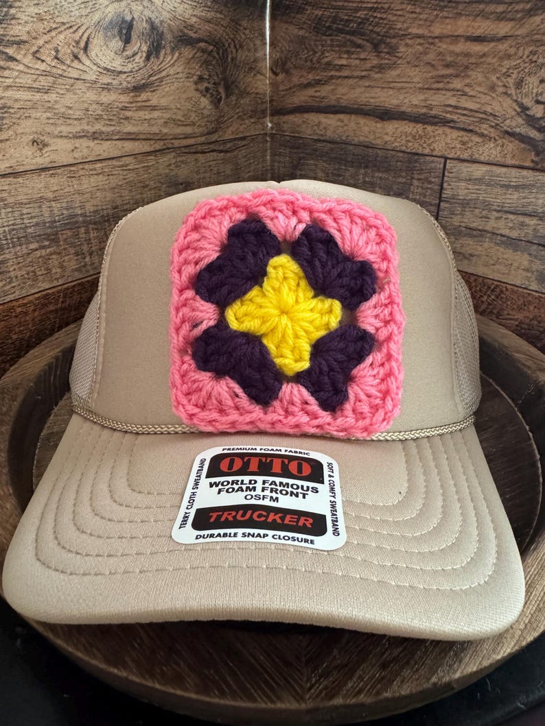 Handmade Granny Square Baseball and Trucker Hats - Etsy