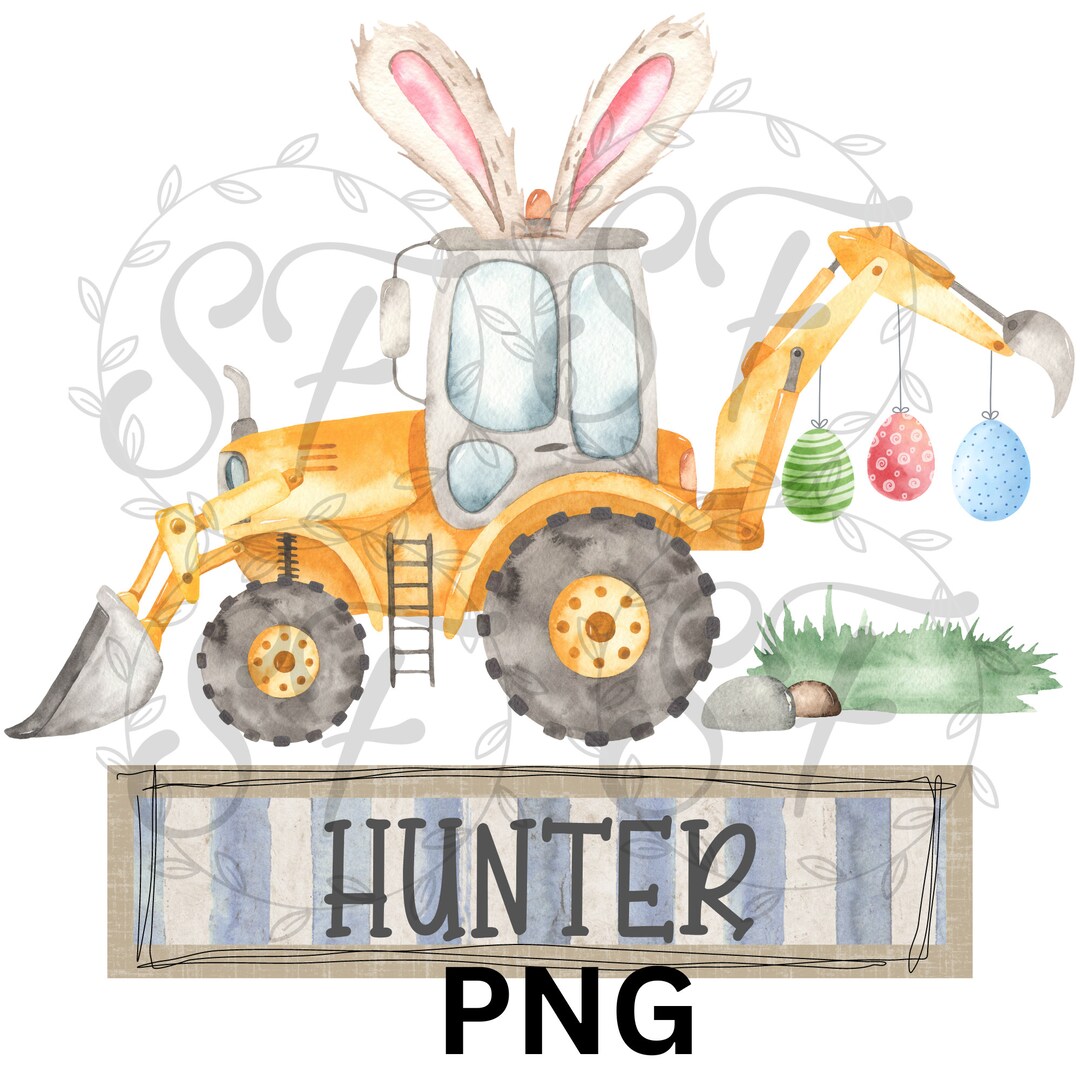 Easter Construction Watercolor Png Digital File, Instant Download, 300 ...
