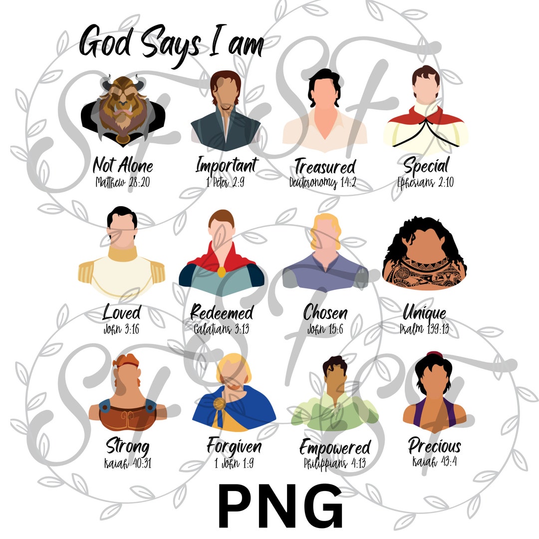 God Says I Am... Prince Bible Verse Png Digital File, Instant Download ...