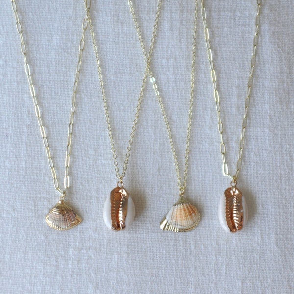 Gold Shell Necklace - Etsy