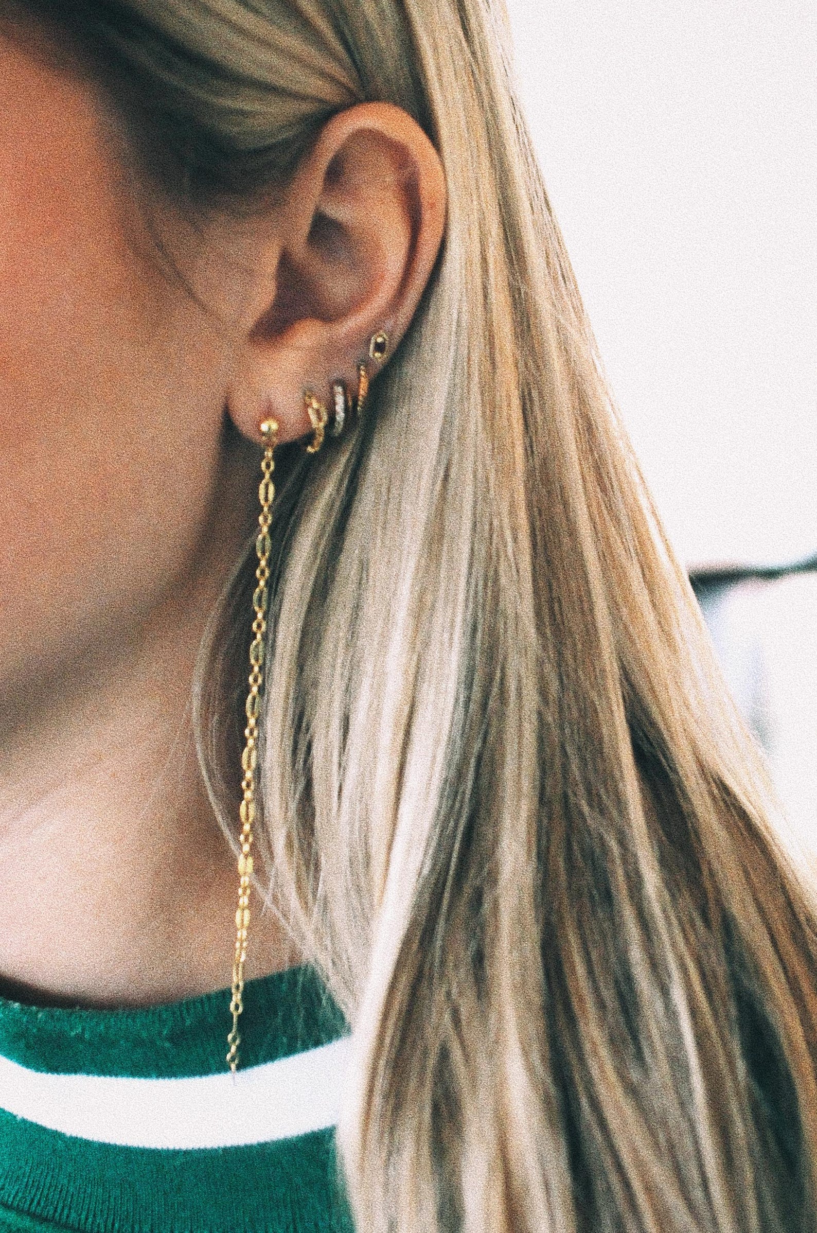 Chain Duster Earrings- 18k Gold Filled Chain Earrings, Elegant Threader ...