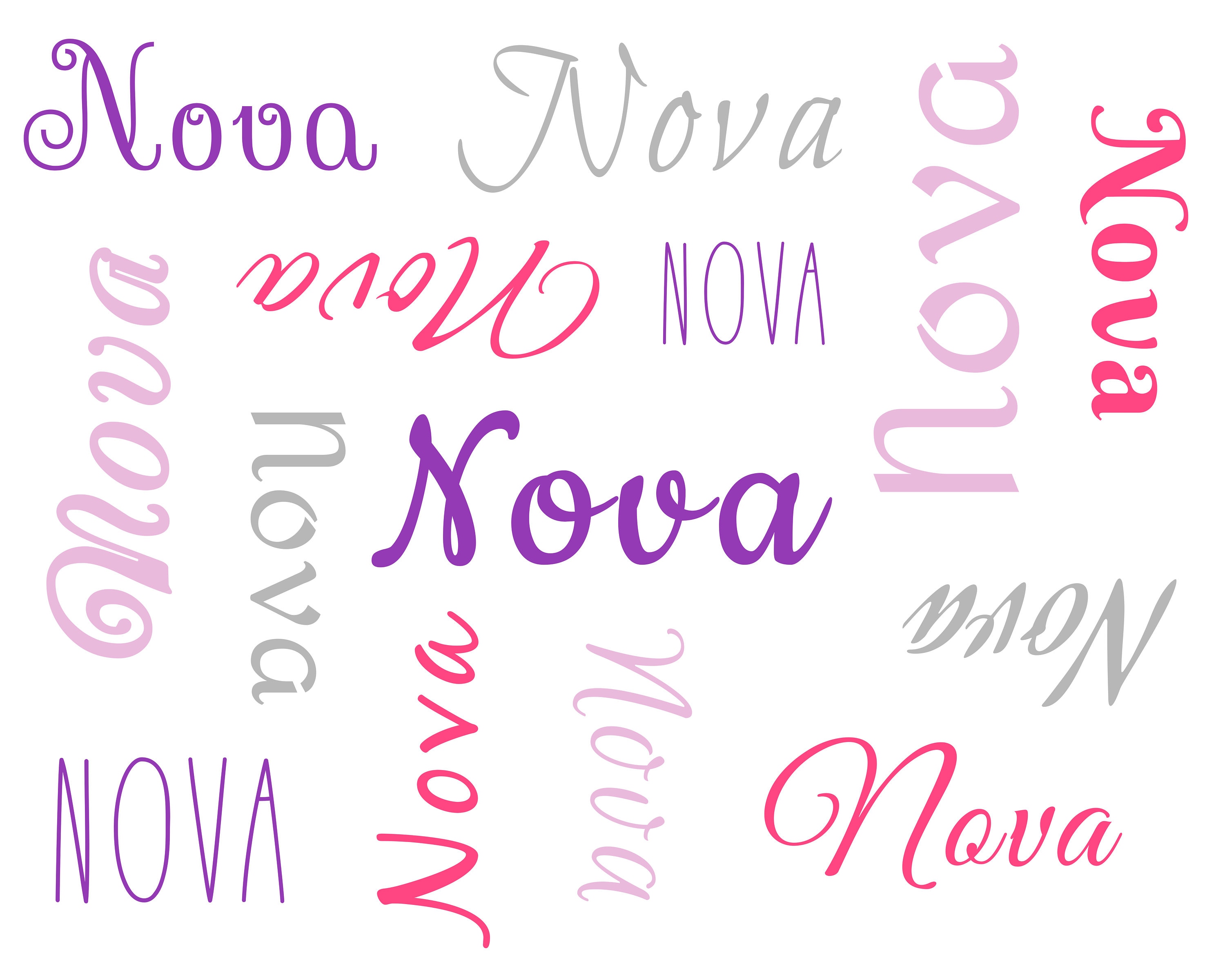 Nova PNG Name Sublimation PNG File Baby Blanket PNG Baby Name Nova ...