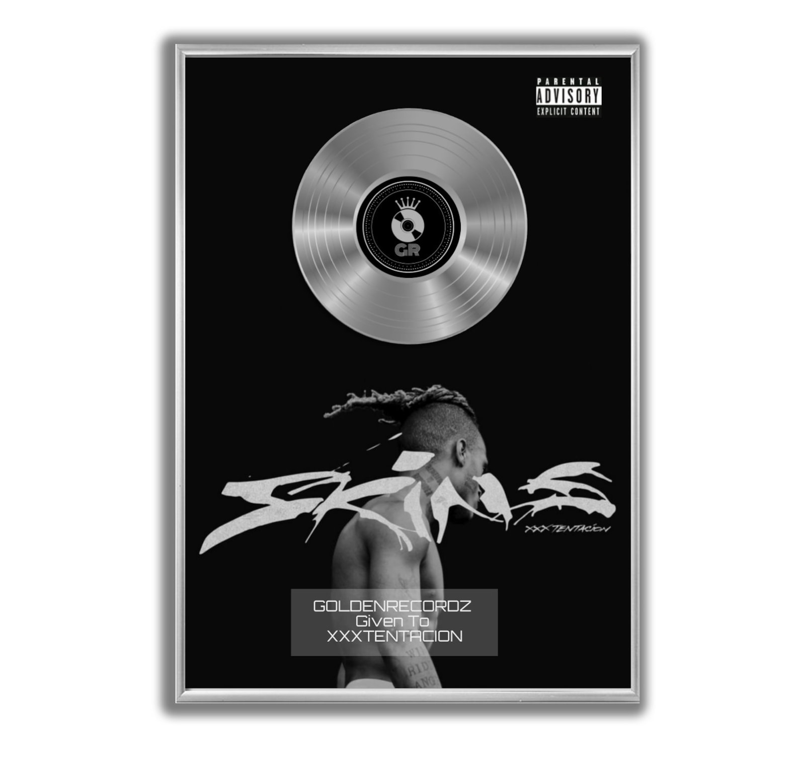 Xxxtentacion Skins Album Cover Goldplatinum Cd Framed Etsy