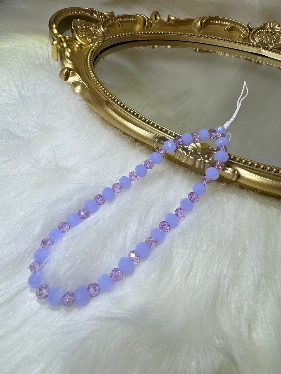 Jade Purple Crystal Shiny Phone Straps Wristlets AB Glass Crystals ...