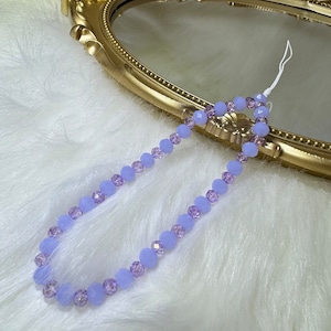 Jade Purple Crystal Shiny Phone Straps Wristlets AB Glass Crystals ...
