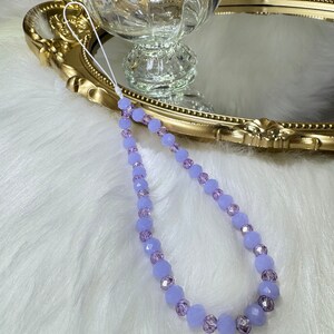 Jade Purple Crystal Shiny Phone Straps Wristlets AB Glass Crystals ...