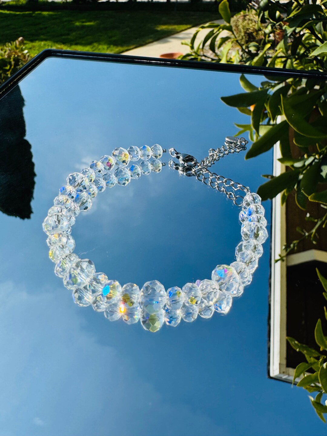 Moonlight Rhinestone Bracelet DIY Crystal Bead Bracelet, Facet Crystal ...