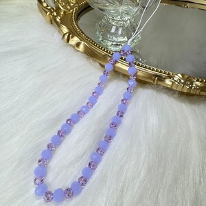 Jade Purple Crystal Shiny Phone Straps Wristlets AB Glass Crystals ...