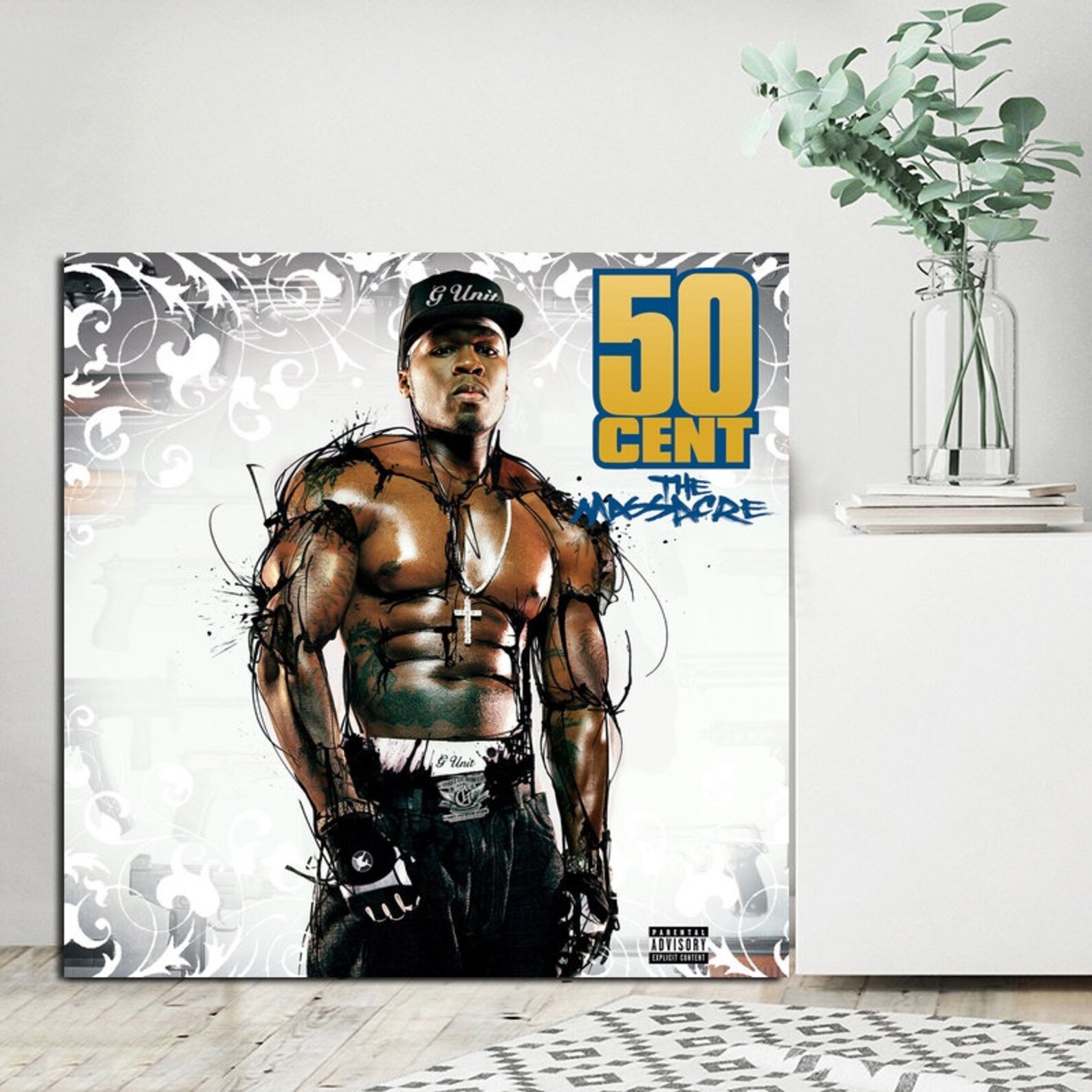 50 cent the massacre album cover Canvas poster Painting | Etsy