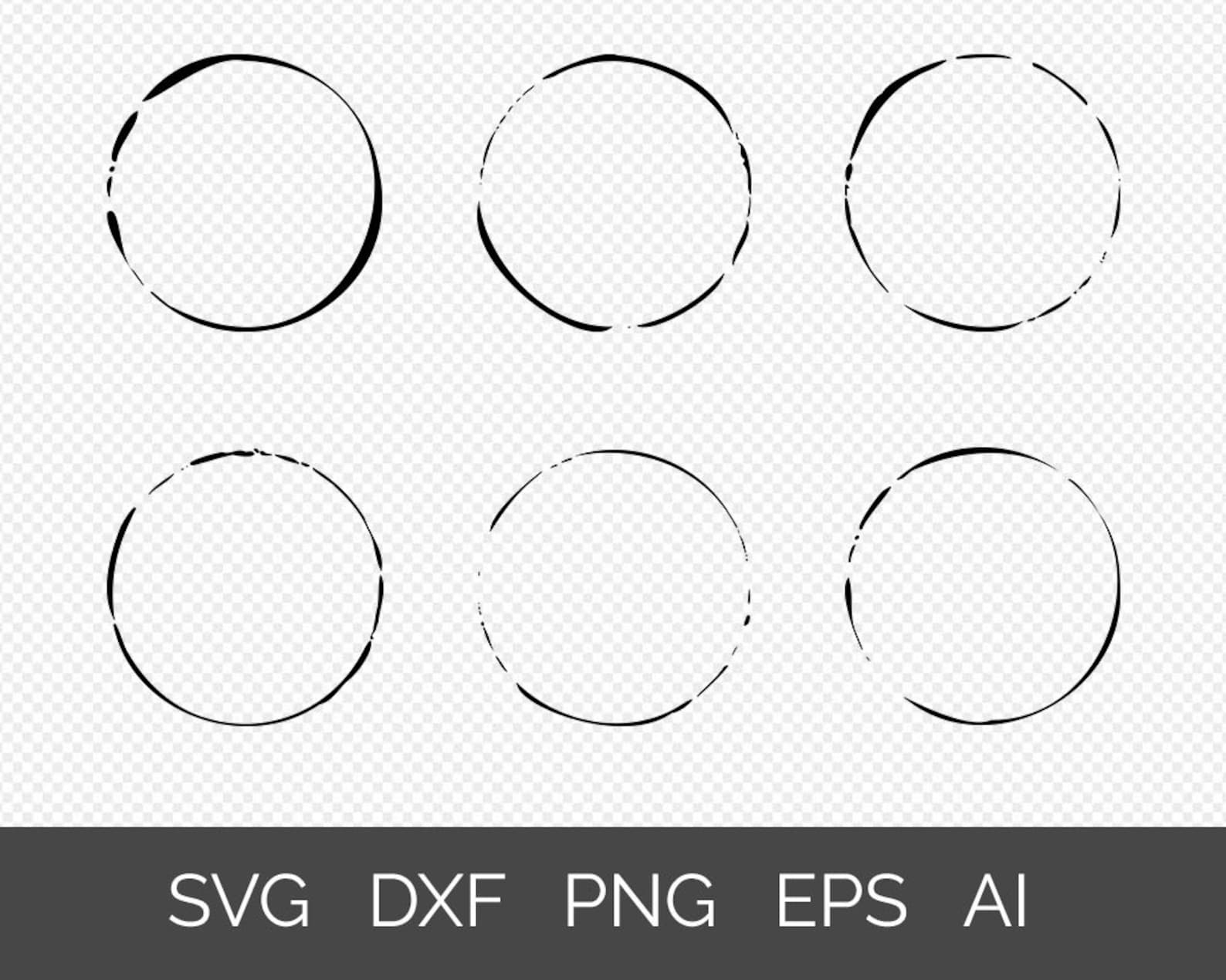 Distressed Circle SVG Circle Frame Svg Circle Cricut Cut File Circle ...