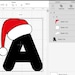 Santa Hat Alphabet Svg, Christmas Alphabet, Christmas Monogram Svg Png ...