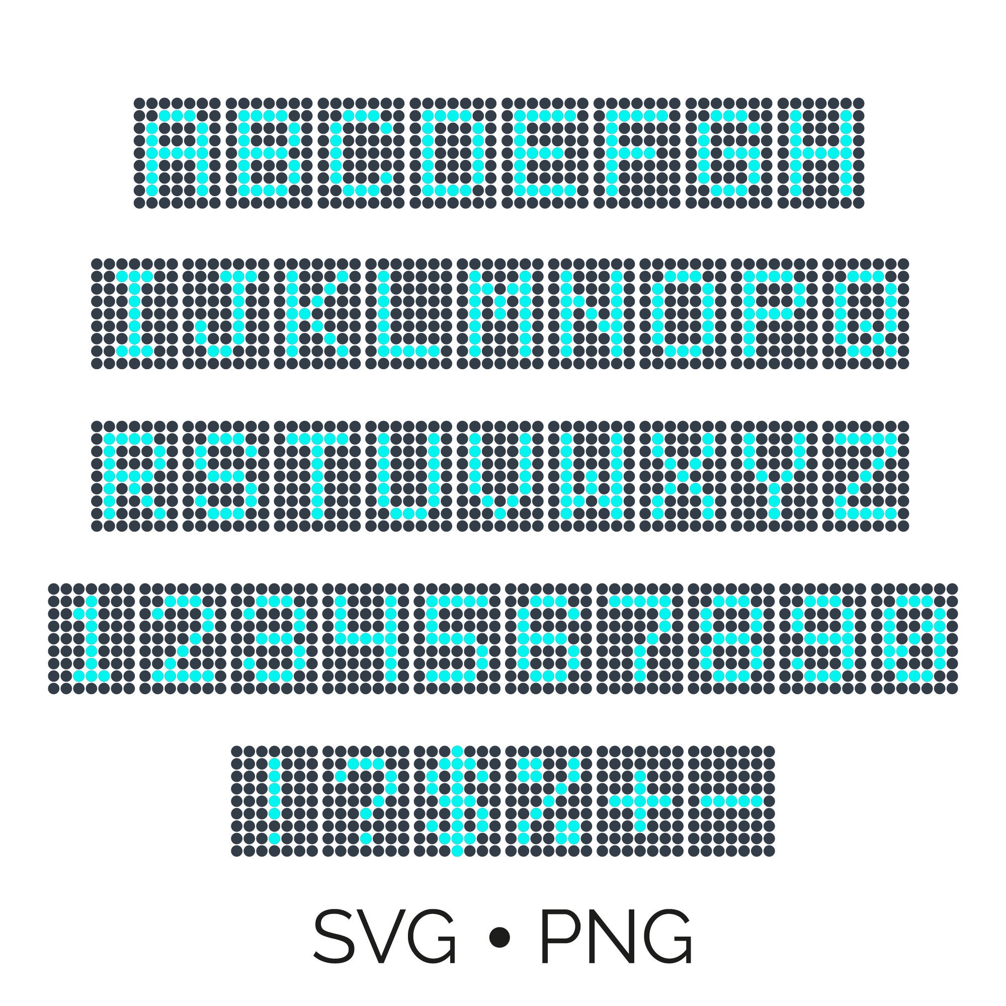 Display Letters SVG PNG, Screen Alphabet, Digital Alphabet Clipart, Svg ...