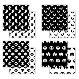Black and White Halloween Digital Paper Pack Spooky Digital Paper ...