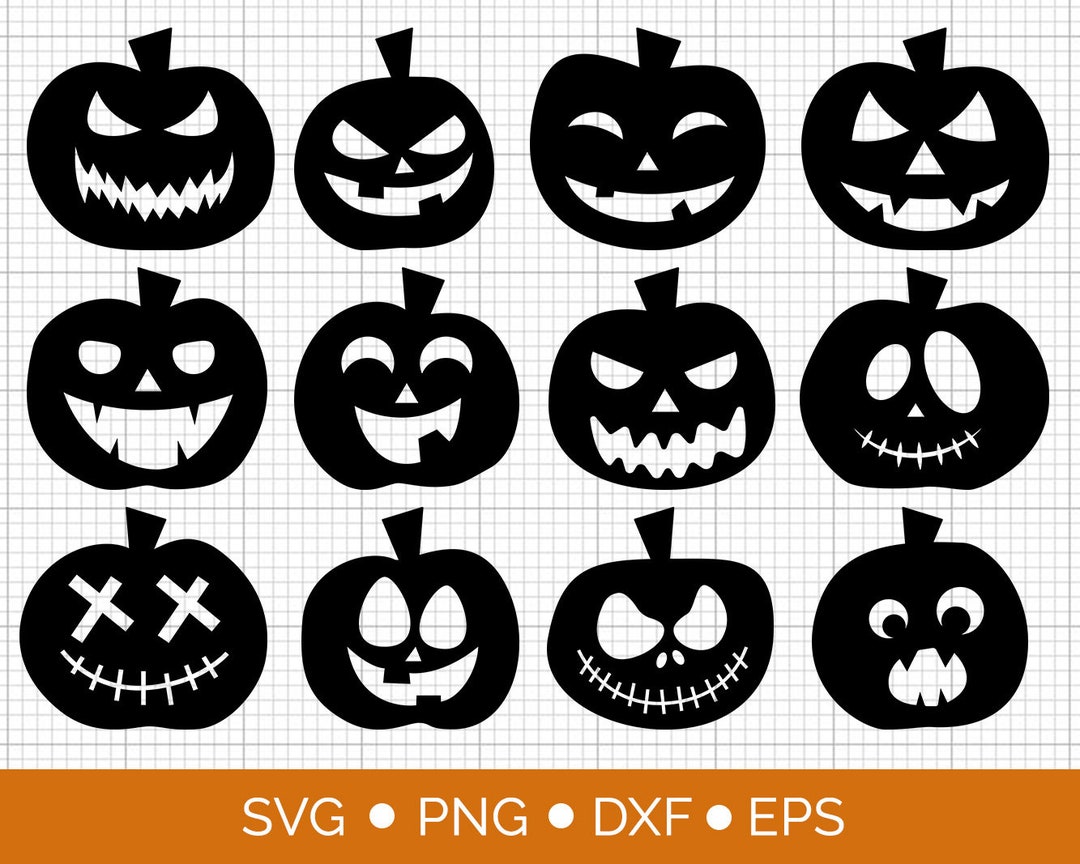 Jack O Lantern SVG Bundle, Pumpkin SVG, Halloween SVG, Digital Download ...