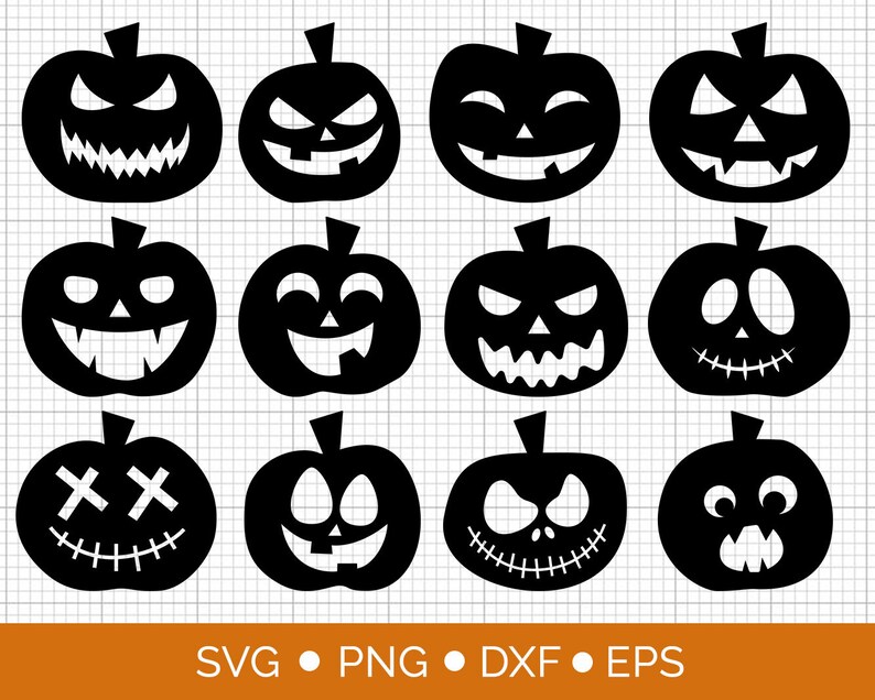 Jack O Lantern SVG Bundle, Pumpkin SVG, Halloween SVG, Digital Download ...