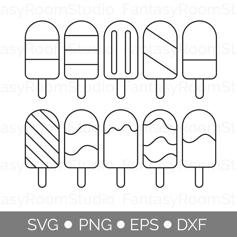 Popsicle Clipart - Etsy
