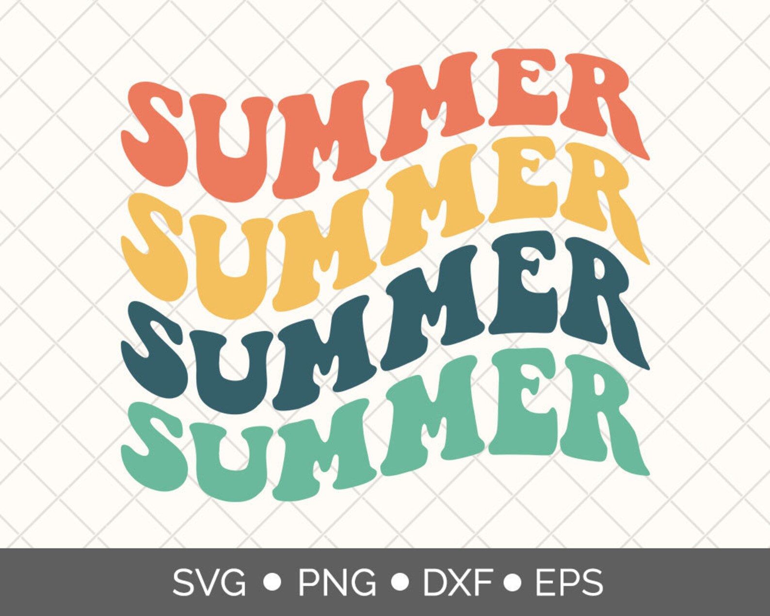 Retro Summer SVG PNG, Groovy Summer Clipart, Svg Files for Cricut ...