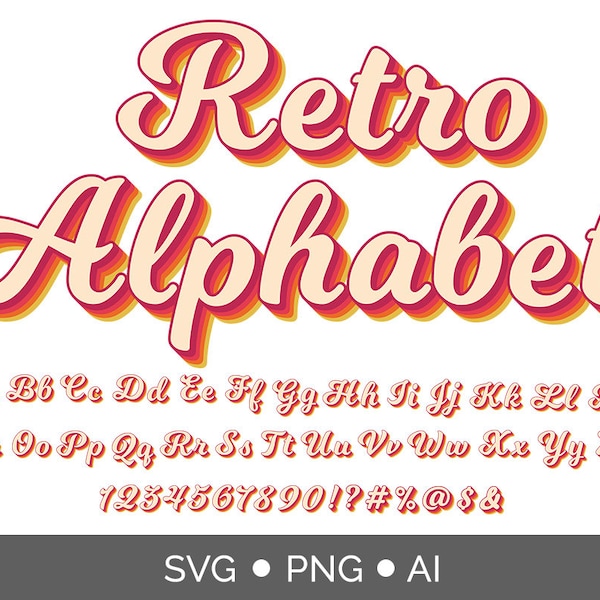 Retro Alphabet - Etsy