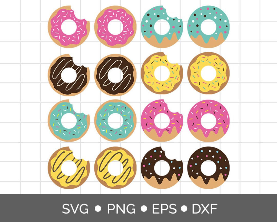 Donut SVG Bundle, Donut Clipart, Sprinkle Donut Svg File, Svg Files for ...