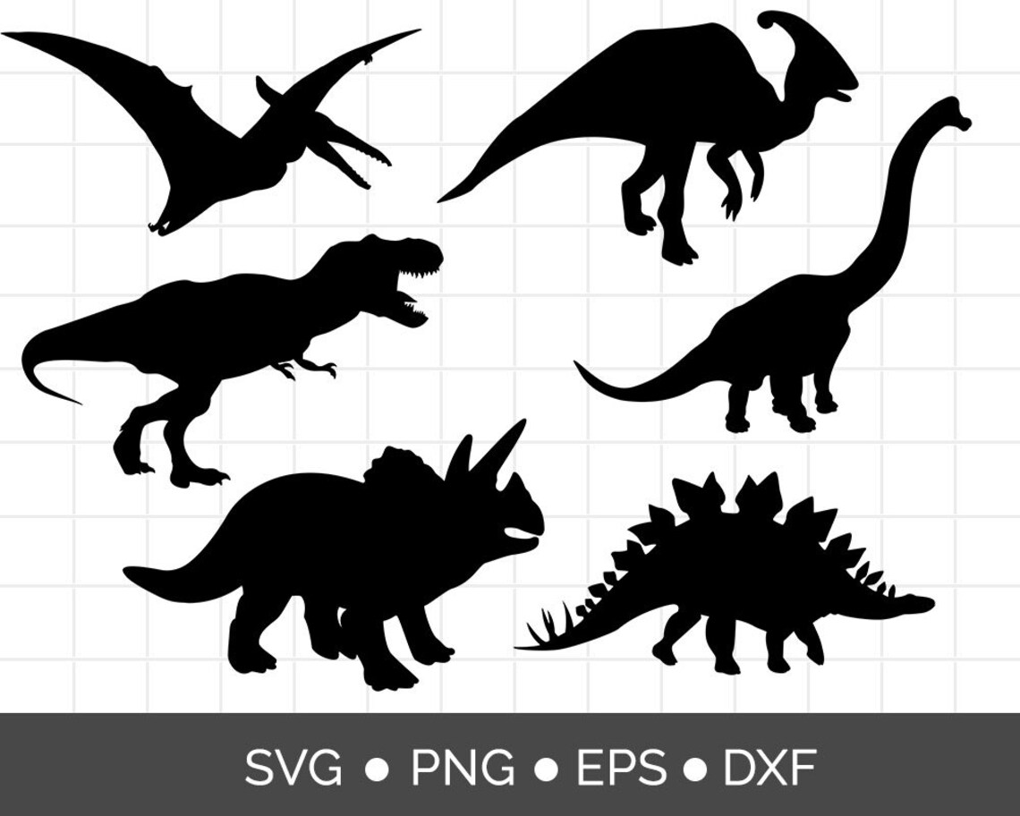 Dinosaur Svg Bundle Dino Svg Dinosaur Clipart Png Svg Files | Etsy