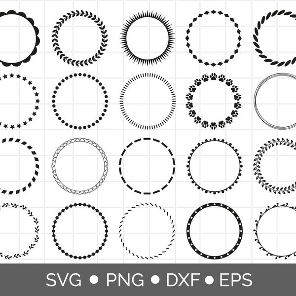 Circle Frame Svg - Etsy