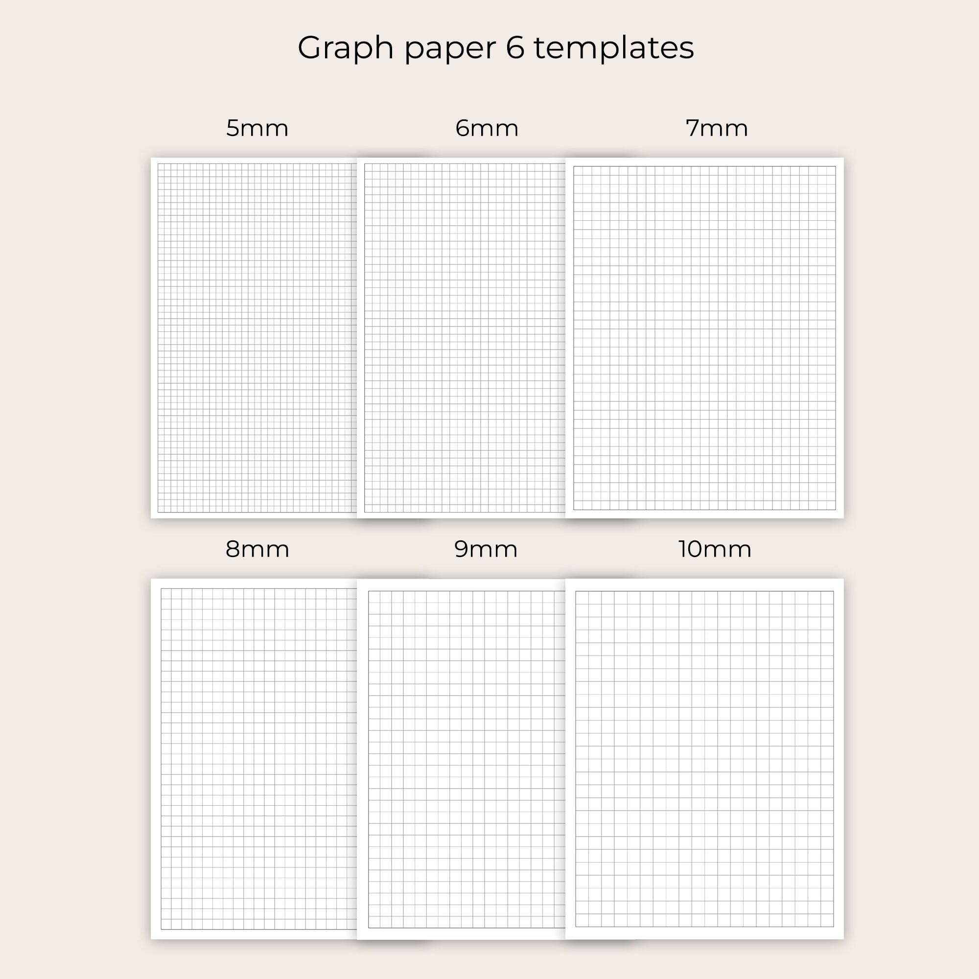 Printable Lined Paper Bundle, Digital Ruled Paper, Graph Grid Paper ...