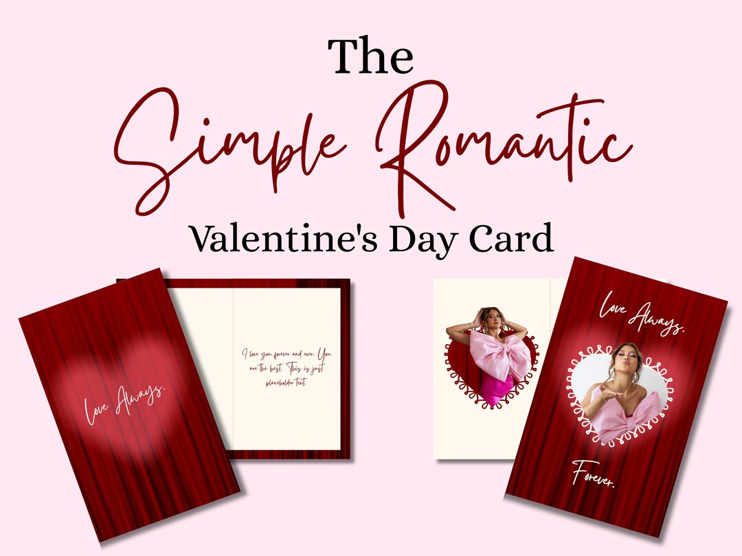 Valentine’s Day Card Printable | Editable Canva Valentine Card Template ...
