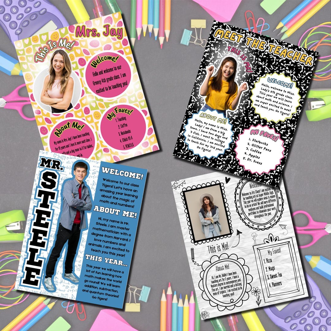 Editable Meet the Teacher Template Bundle: Canva Flyer (digital ...