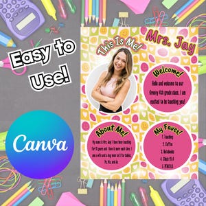 Editable Meet the Teacher Template Bundle: Canva Flyer (digital ...
