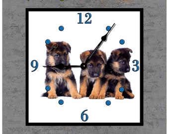 Dog Wall Clock German Shepherd - Etsy