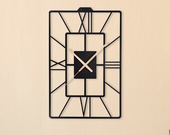 Large Rectangle Wall Clock - Etsy