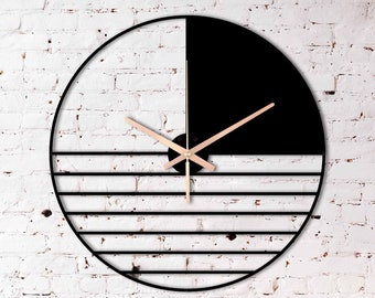 Unique Led Wall Clock, Minimalist Wall Decor, Modern Led Clock, Metal ...